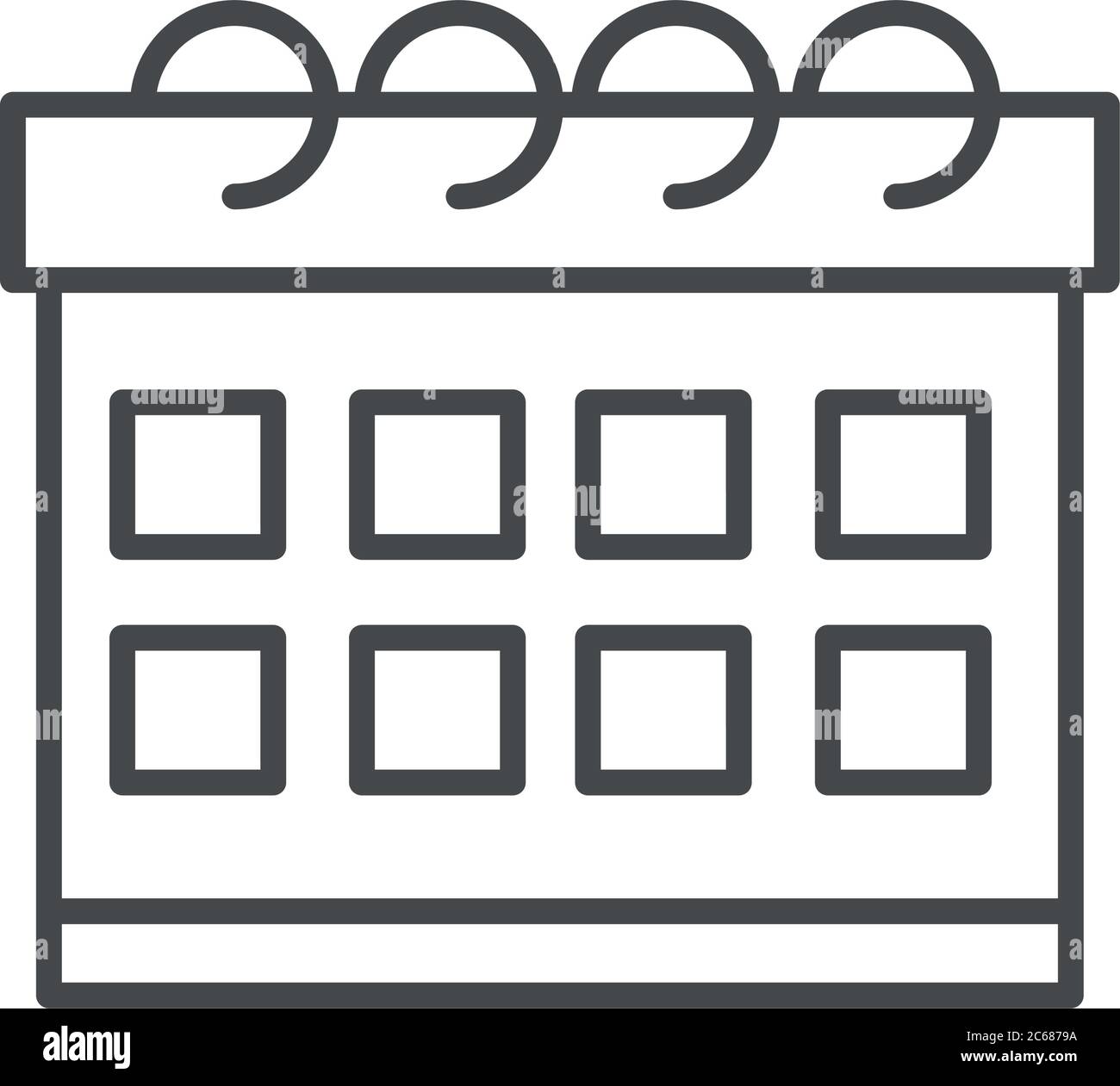 calendar reminder date time line style icon vector illustration Stock ...