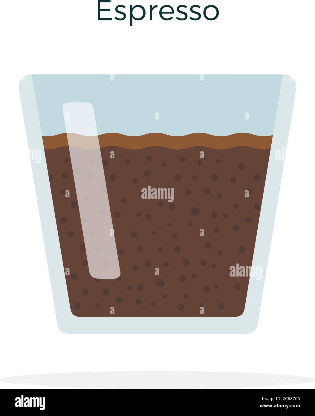 Glass cup in espresso machine Stock Vector Images - Alamy