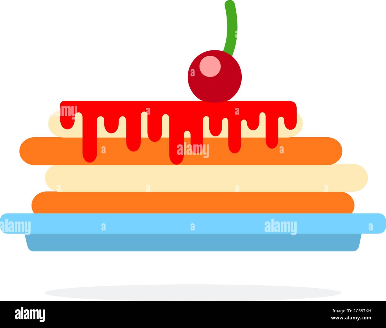 Fried fruit cake Stock Vector Images - Alamy
