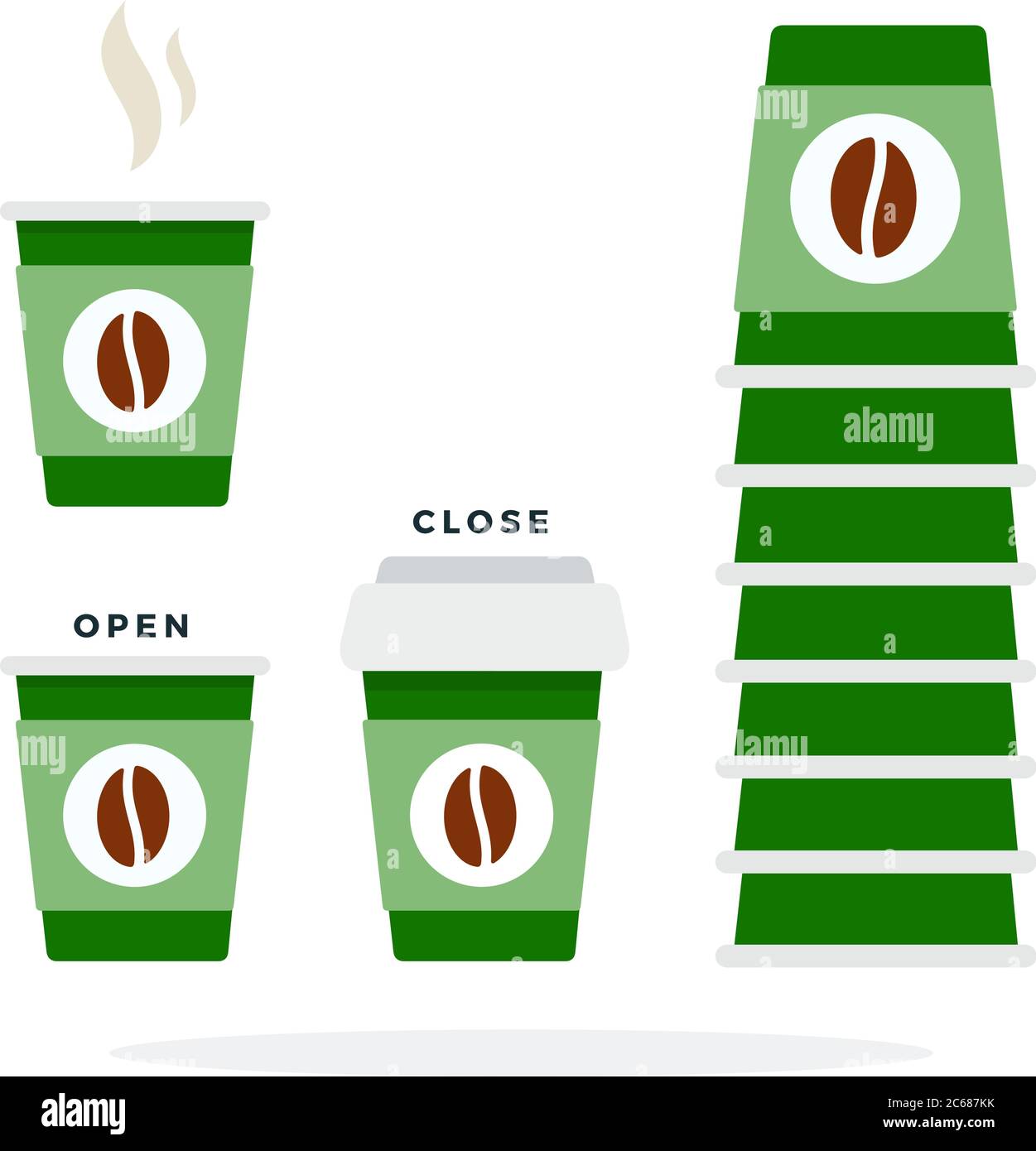 Paper cups pyramid Stock Vector Images - Alamy