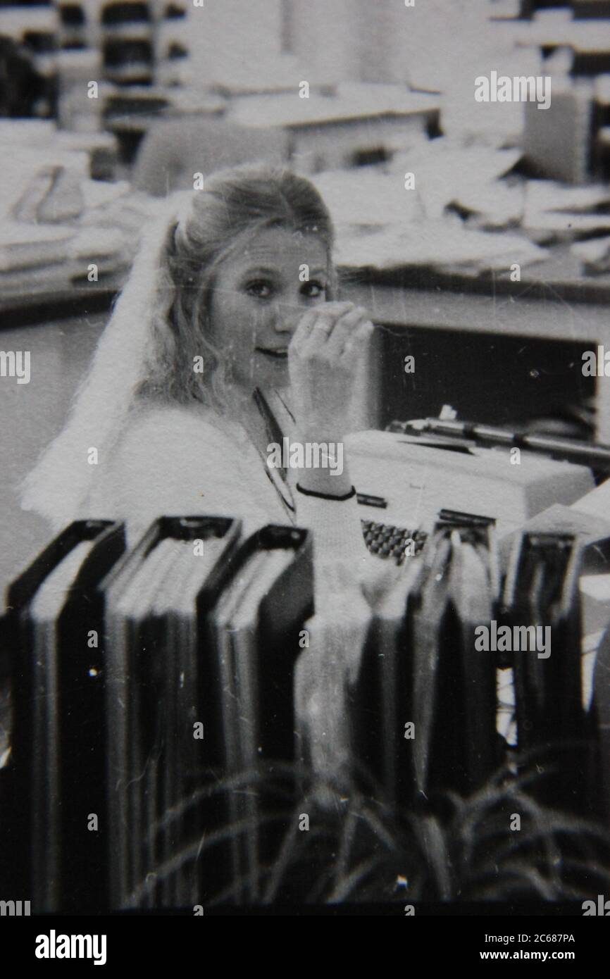 Fine 70s vintage black and white lifestyle photography of a working ...