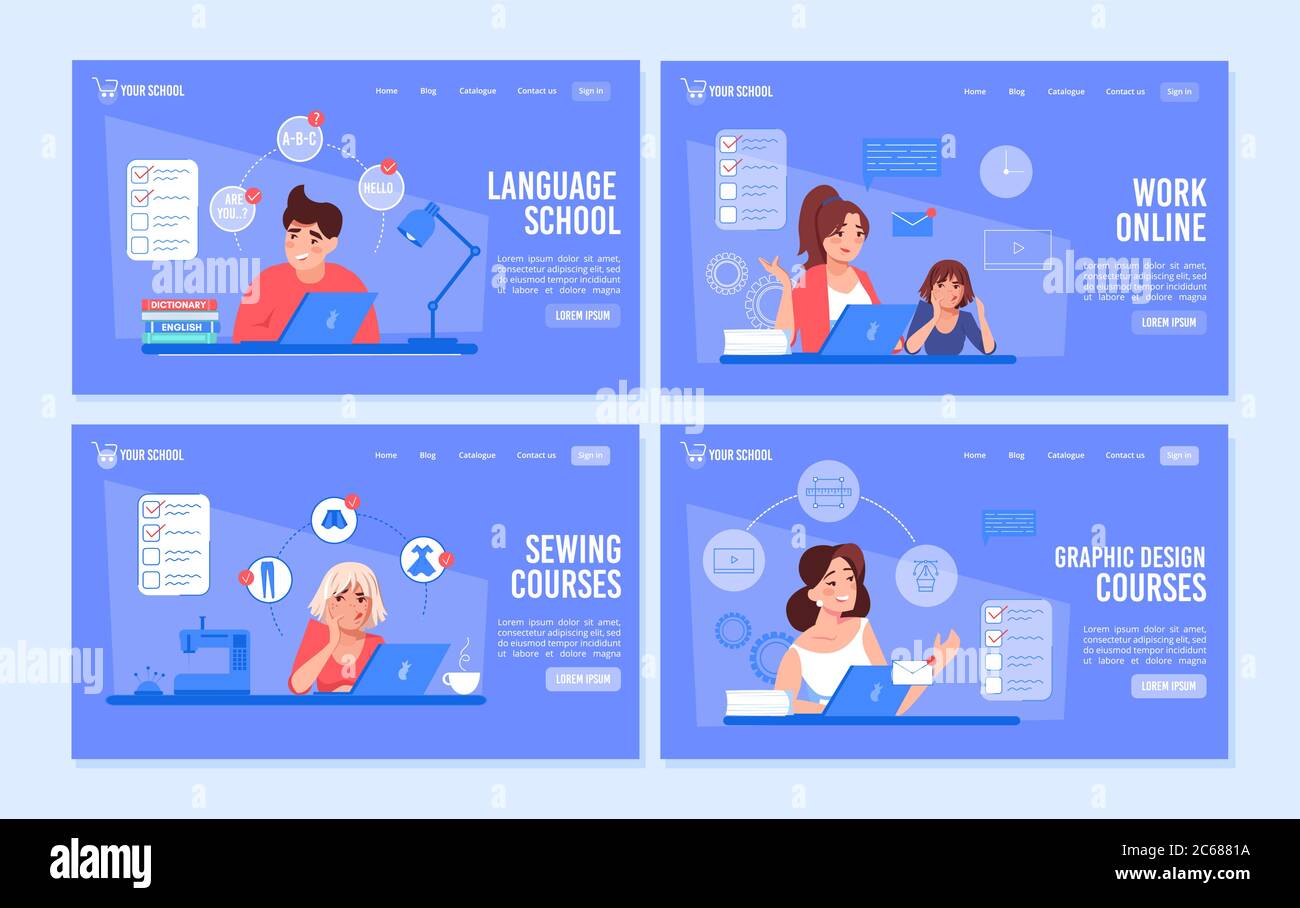 Online courses graphic designer Stock Vector Images - Alamy