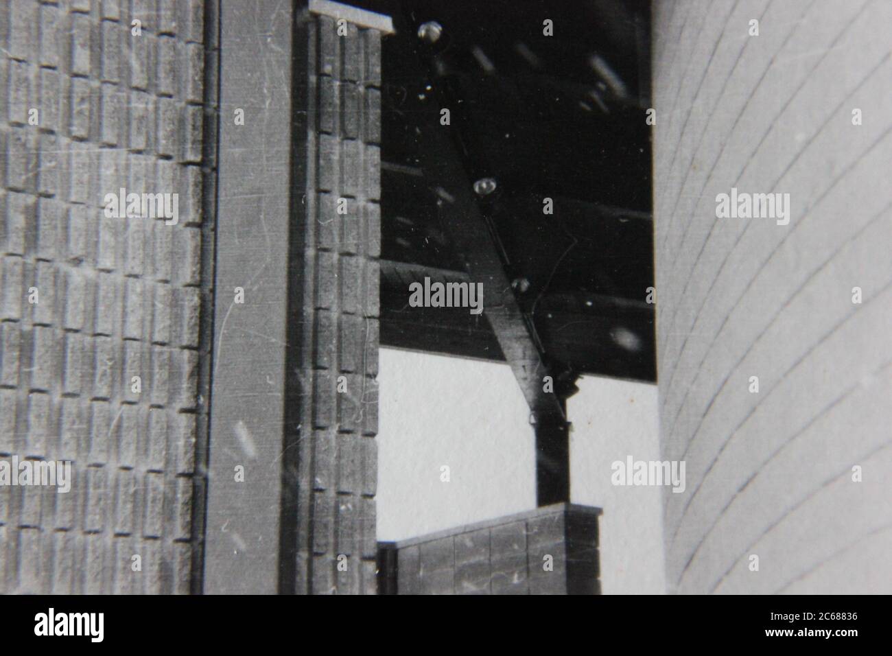 Fine 70s vintage black and white lifestyle photography of a structural ...