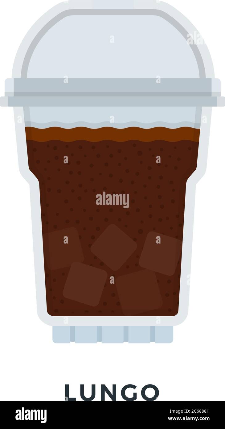 Lungo ice coffee vector flat isolated Stock Vector Image & Art - Alamy