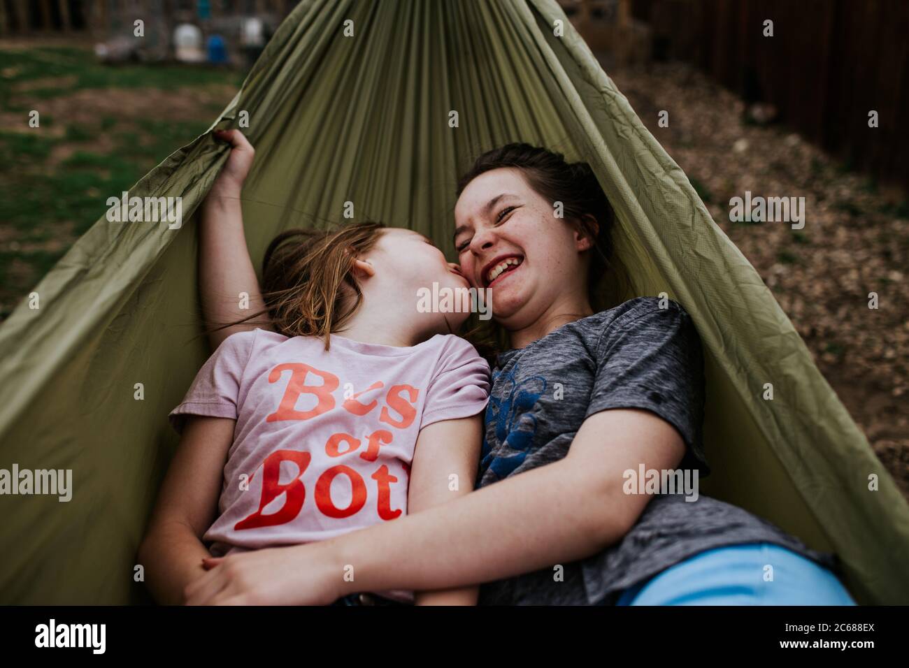 Sisters goofing hi-res stock photography and images - Alamy