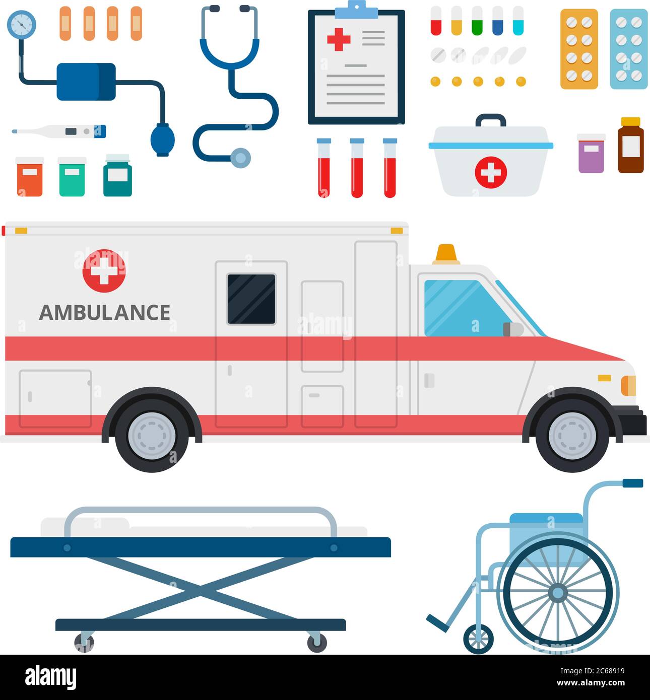 Ambulances ambulance medical medic emergency Stock Vector Images - Alamy