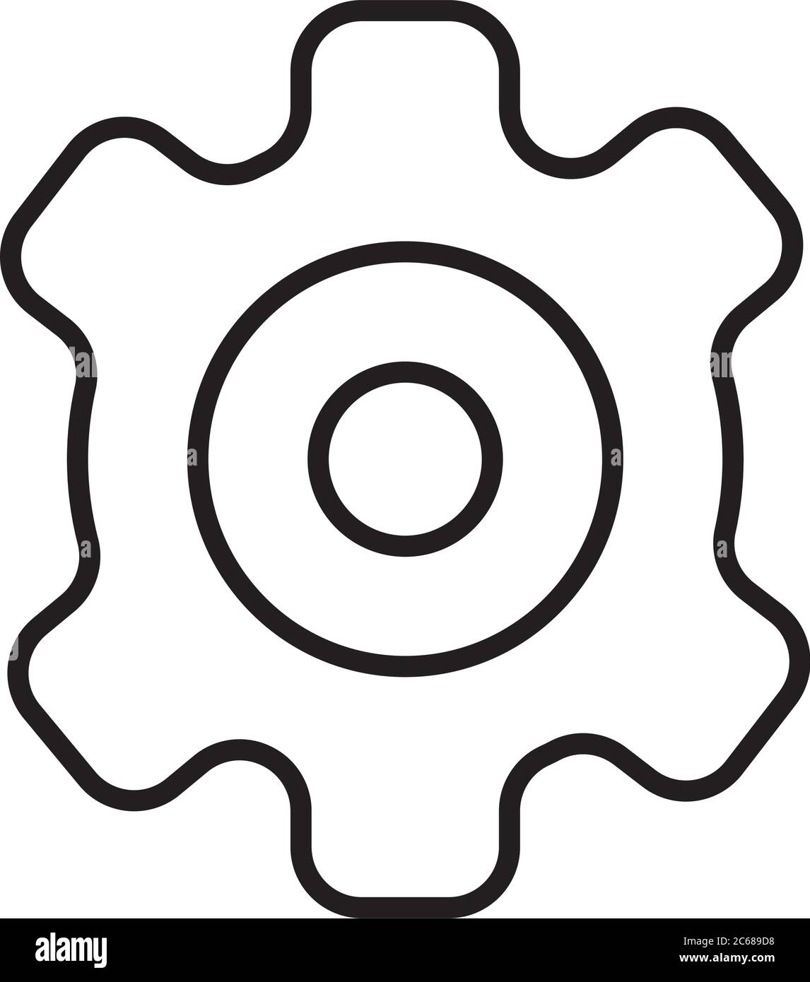 gear machine work line style icon vector illustration design Stock ...