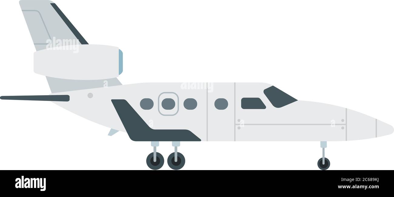 Turbine aircraft with the tail vector flat material design isolated ...