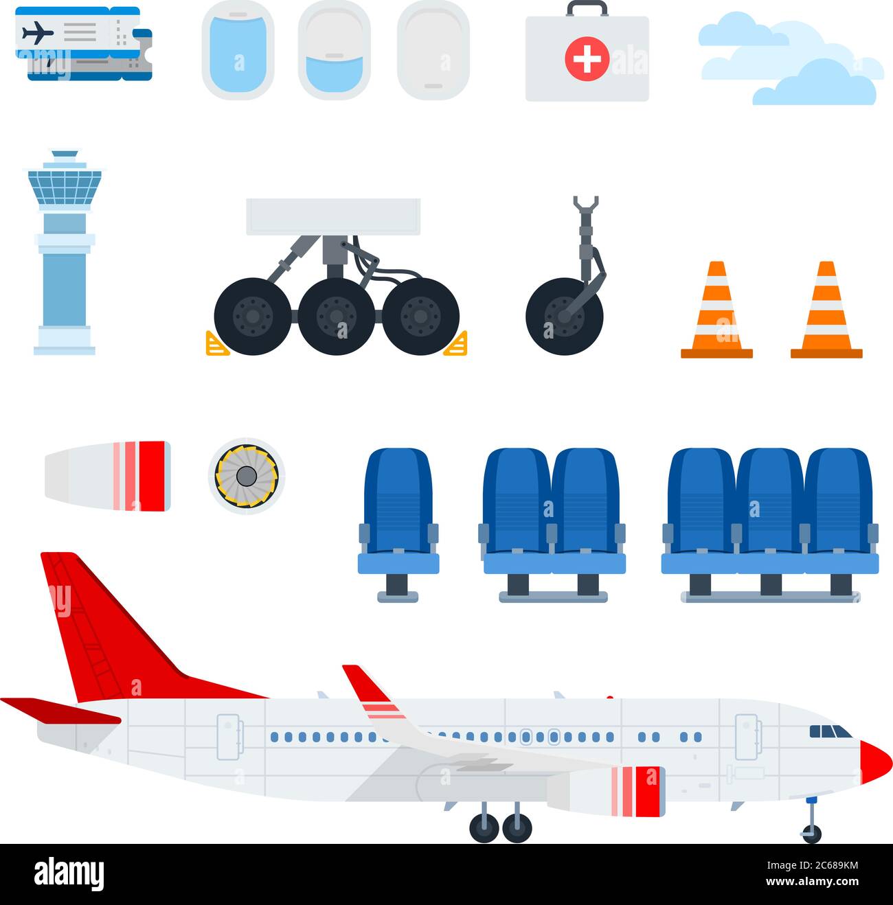 Landing gear plane window Stock Vector Images - Alamy