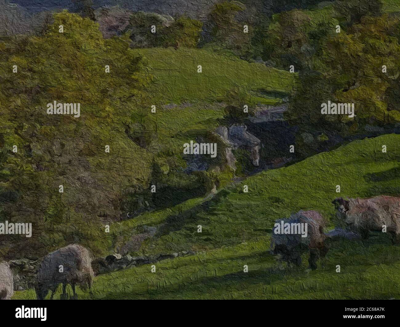 Beautiful natural painted countryside landscapes Stock Photo - Alamy