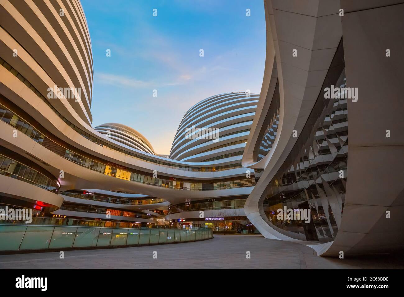 Beijing, China - Jan 12 2020: Galaxy Soho Building is an urban complex ...