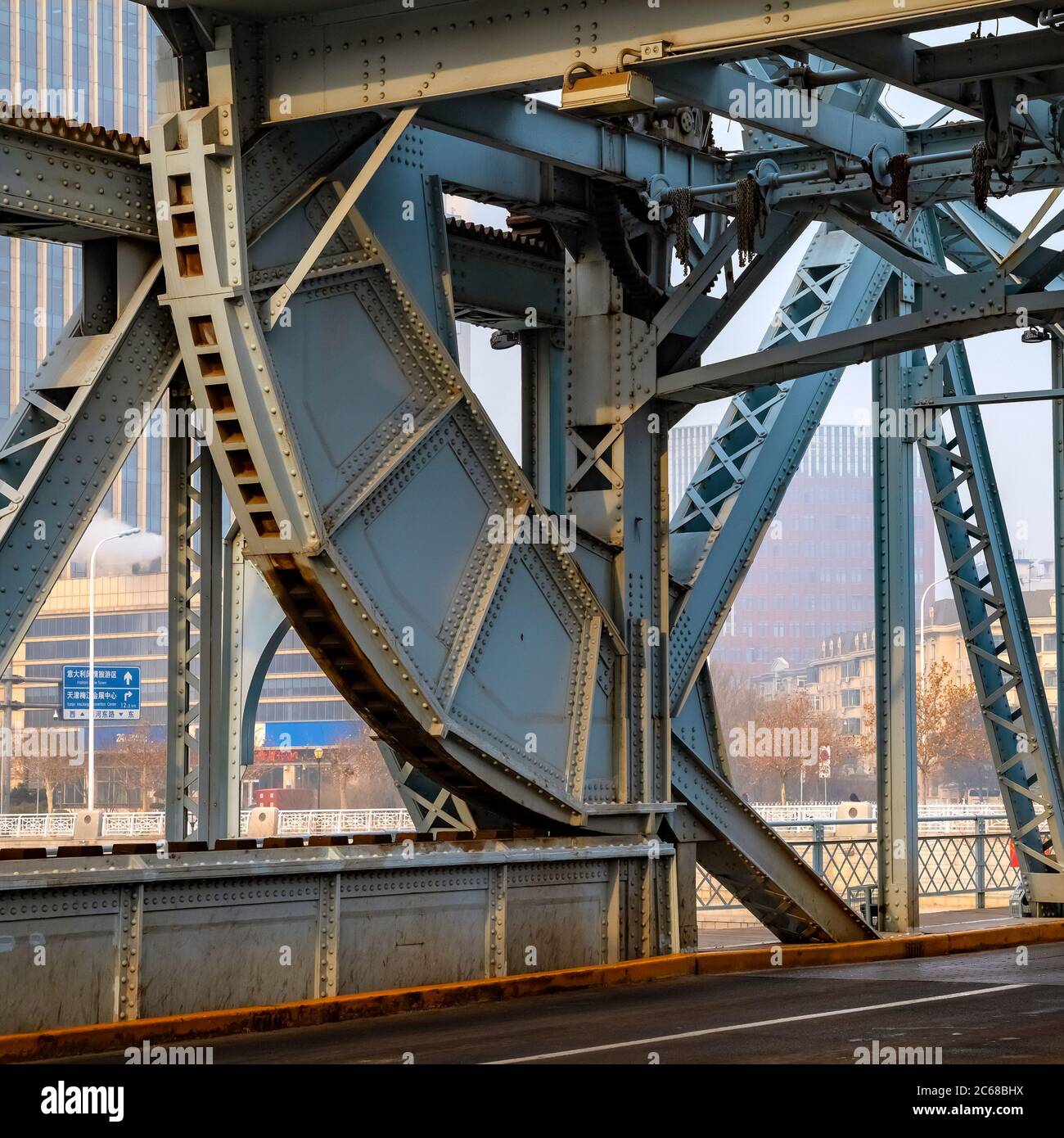 Tianjin, China - Jan 16 2020: The Liberation Bridge (Jiefang) built in ...