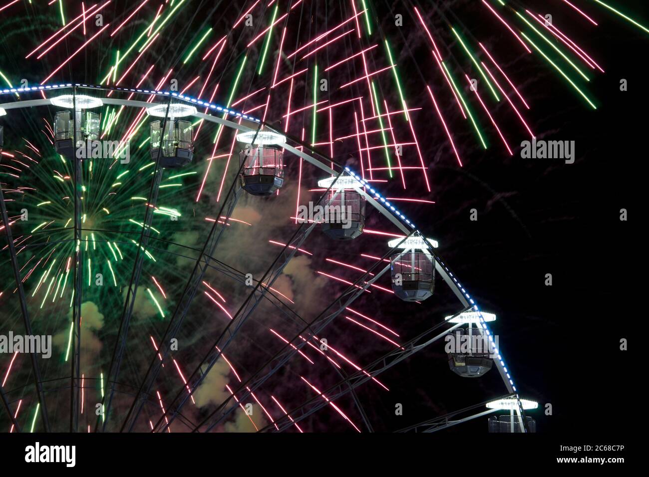 Amusement park, rides,Fireworks, festivities, finale, 4th of July ...