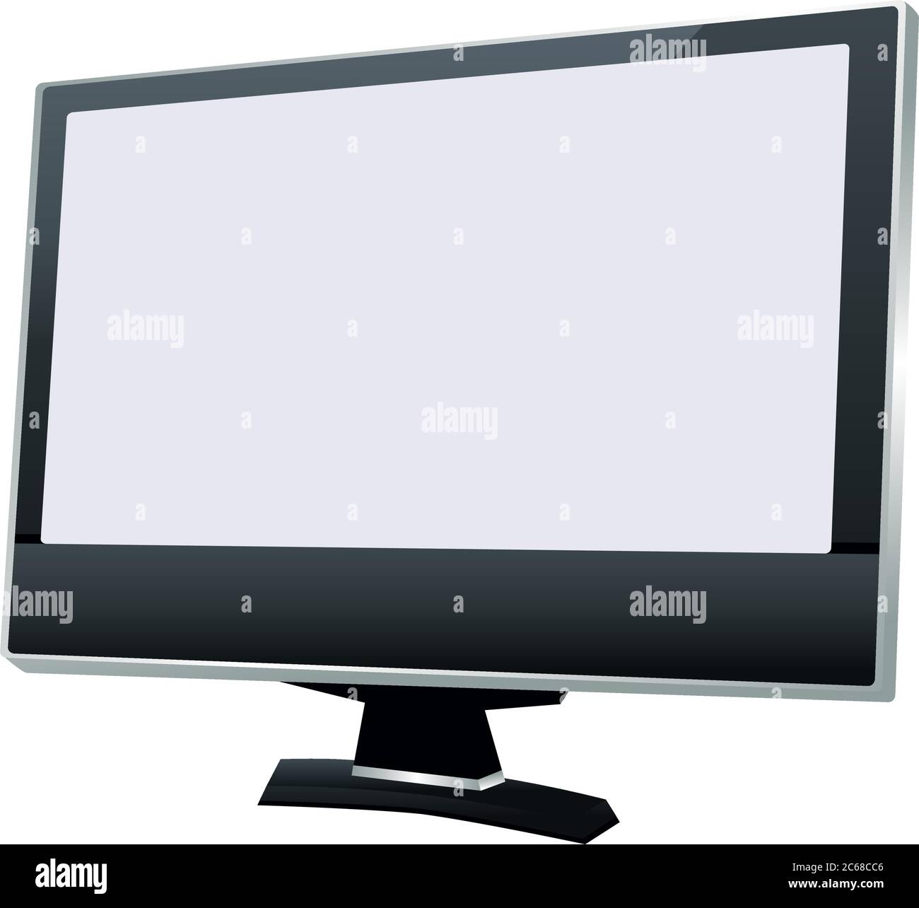 desktop computer monitor device digital vector illustration design ...