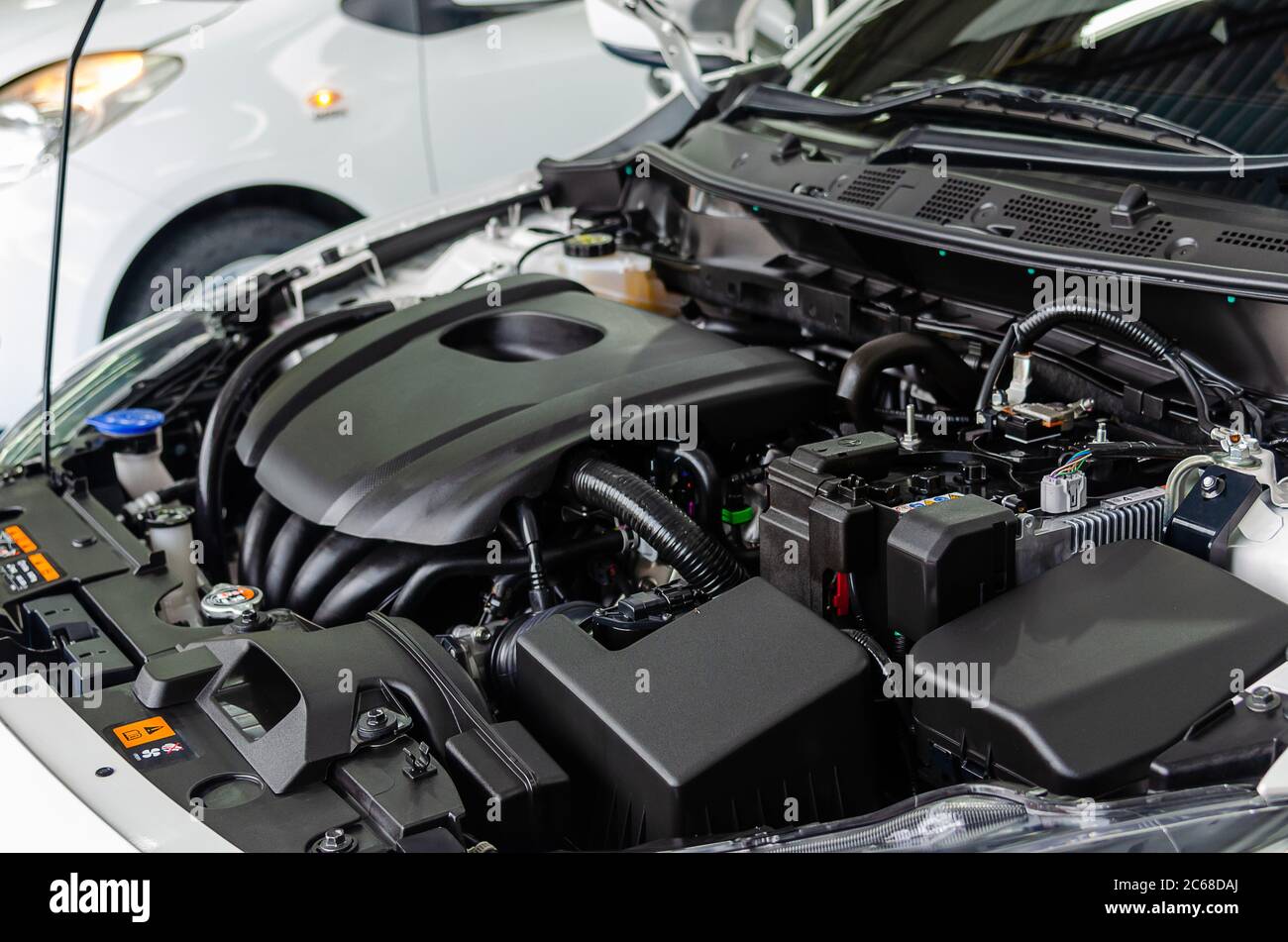 New modern detailing car engine Stock Photo - Alamy