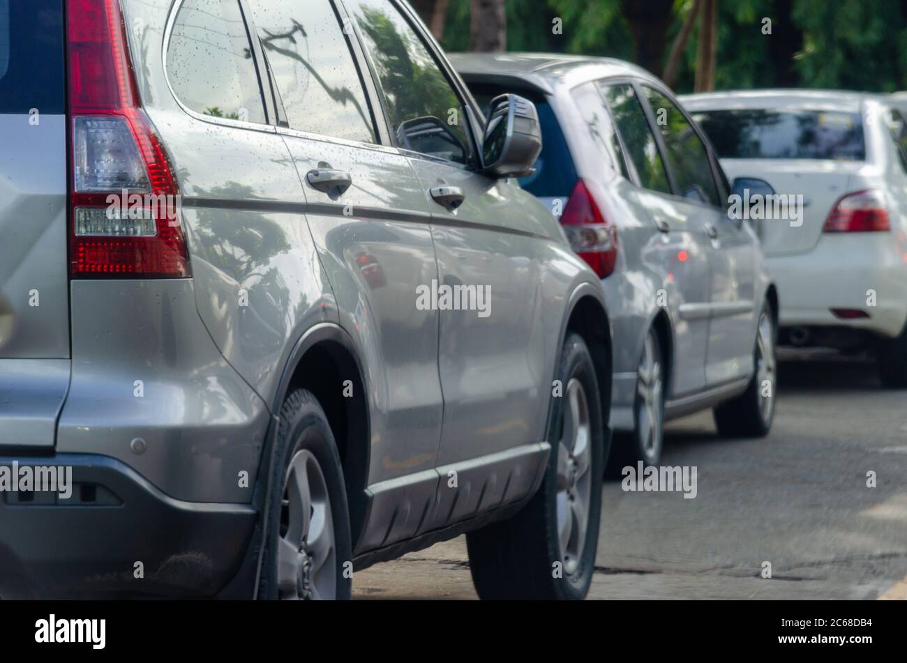 Car on the road, traffic jam Stock Photo - Alamy