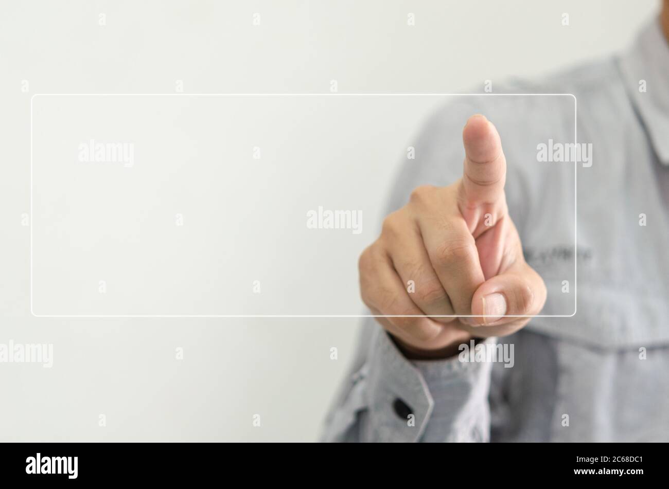 hand touching digital icon on touch screen.Business concepts and ...