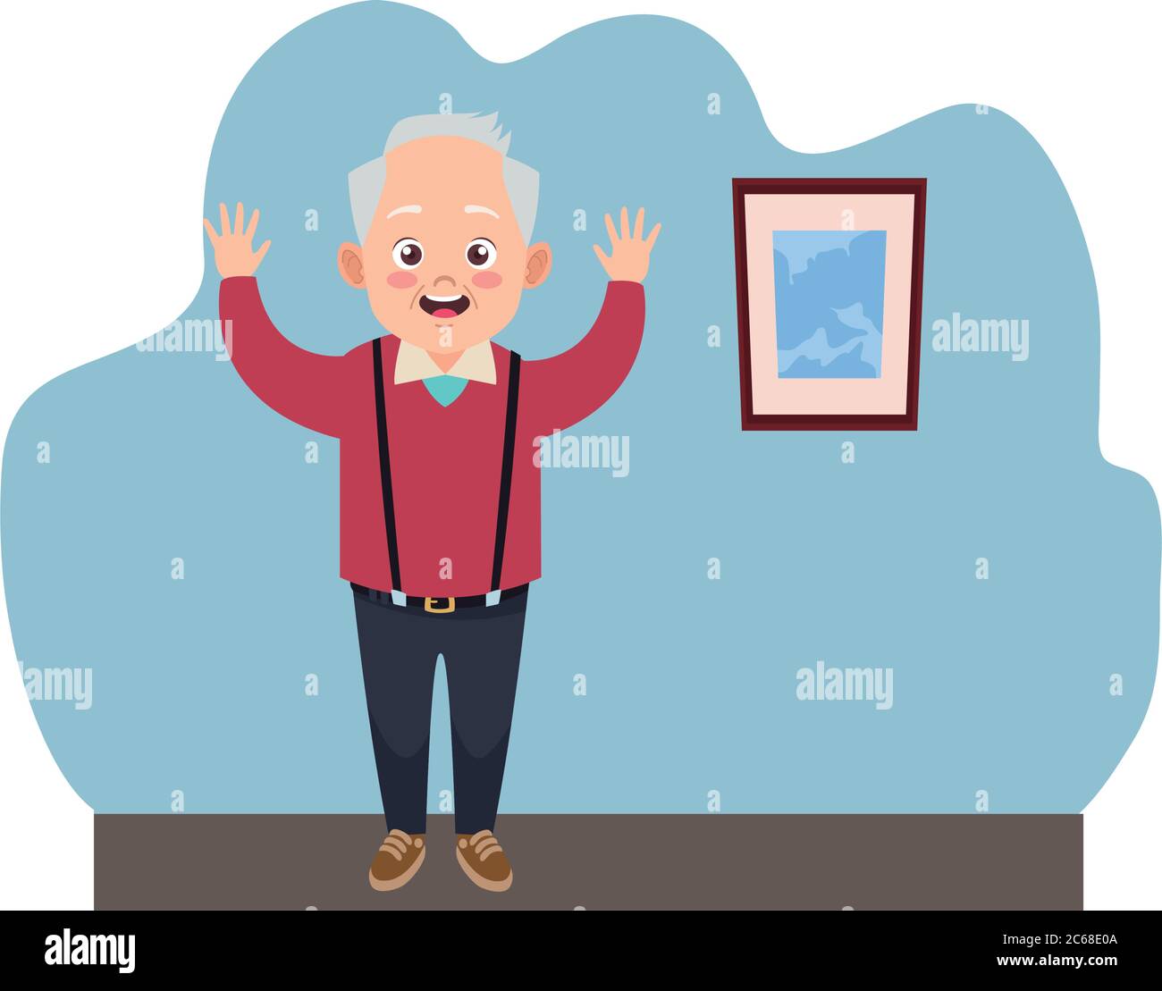 Grandfather character member avatar Stock Vector Images - Alamy