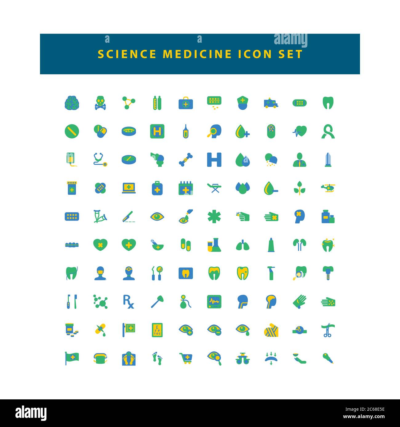 Nurse flat color icons Stock Vector Images - Alamy