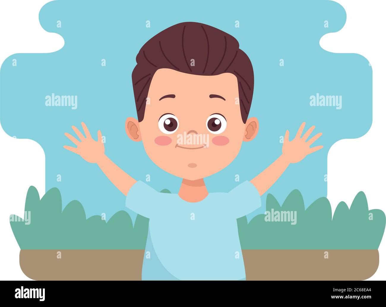 cute little boy avatar character vector illustration design Stock ...