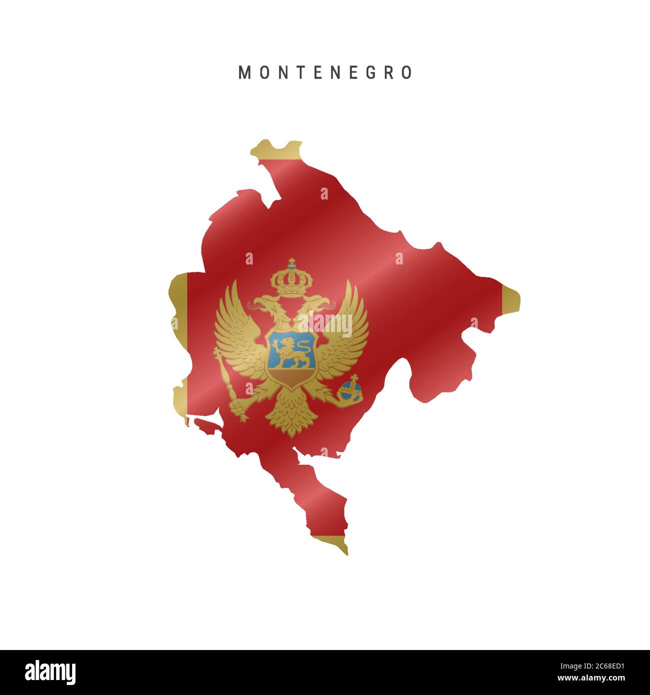 Montenegro Flag Map