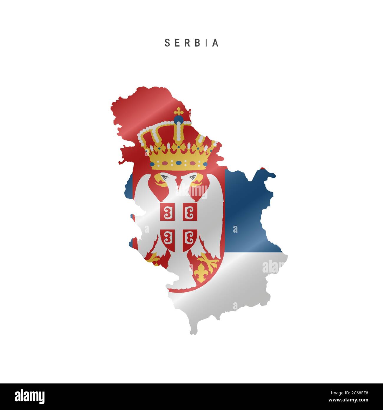 serbia map flag