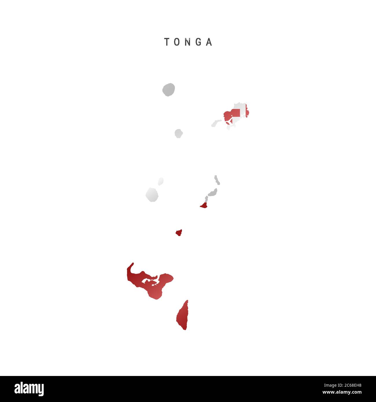 Detailed waving flag map of Tonga. Vector map with masked flag Stock ...