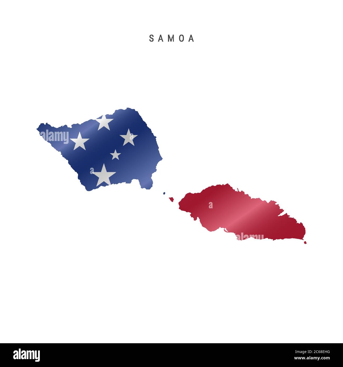 Detailed waving flag map of Samoa. Vector map with masked flag Stock ...