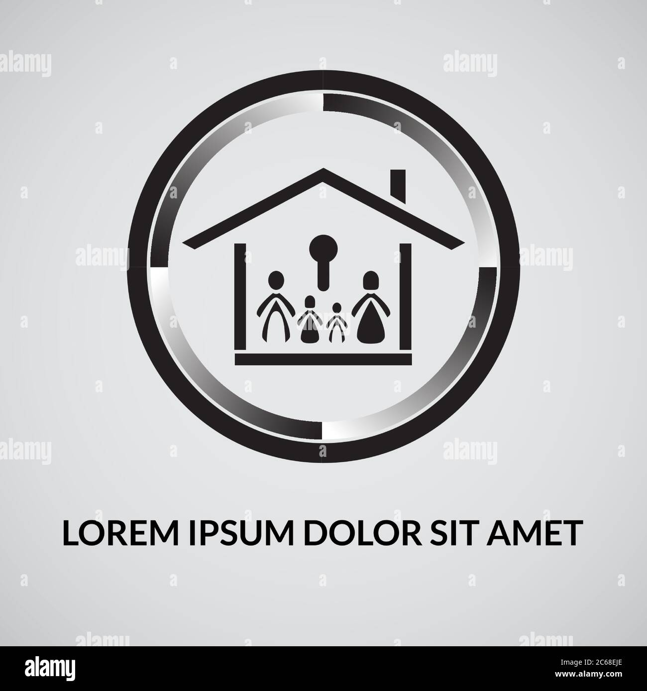 vector illustration of family lockdown. stay at home as long as ...