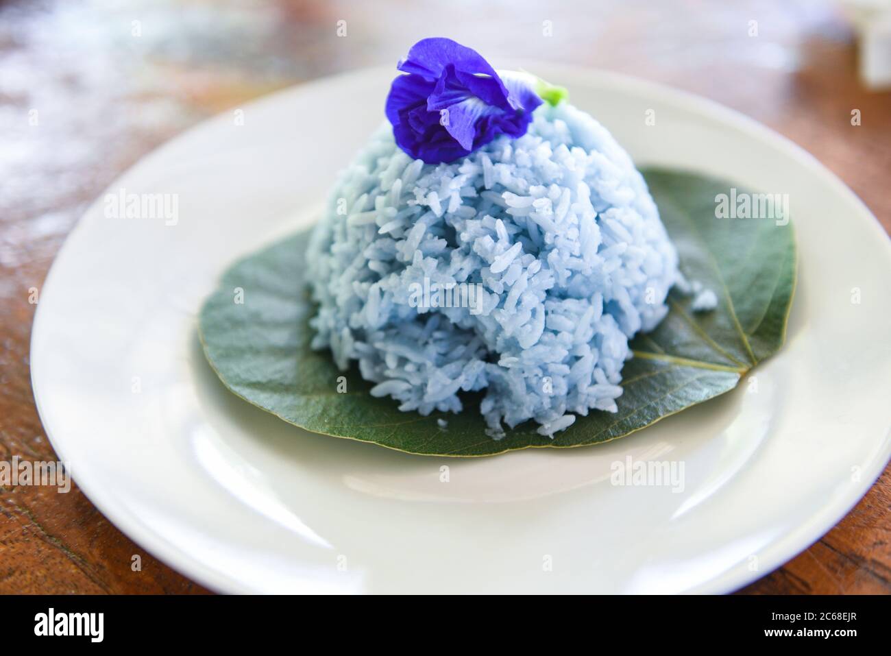 Blue rice and Butterfly Pea flower for health nature food / Asian ...