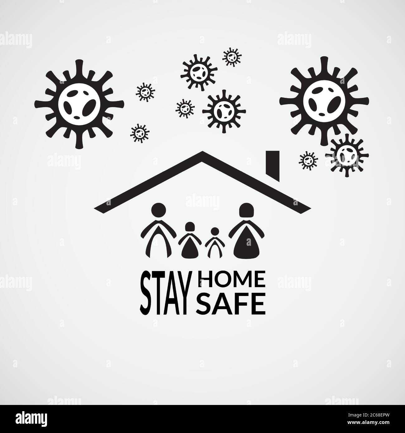 vector illustration of stay home. corona disease. covid-19 outbreak ...
