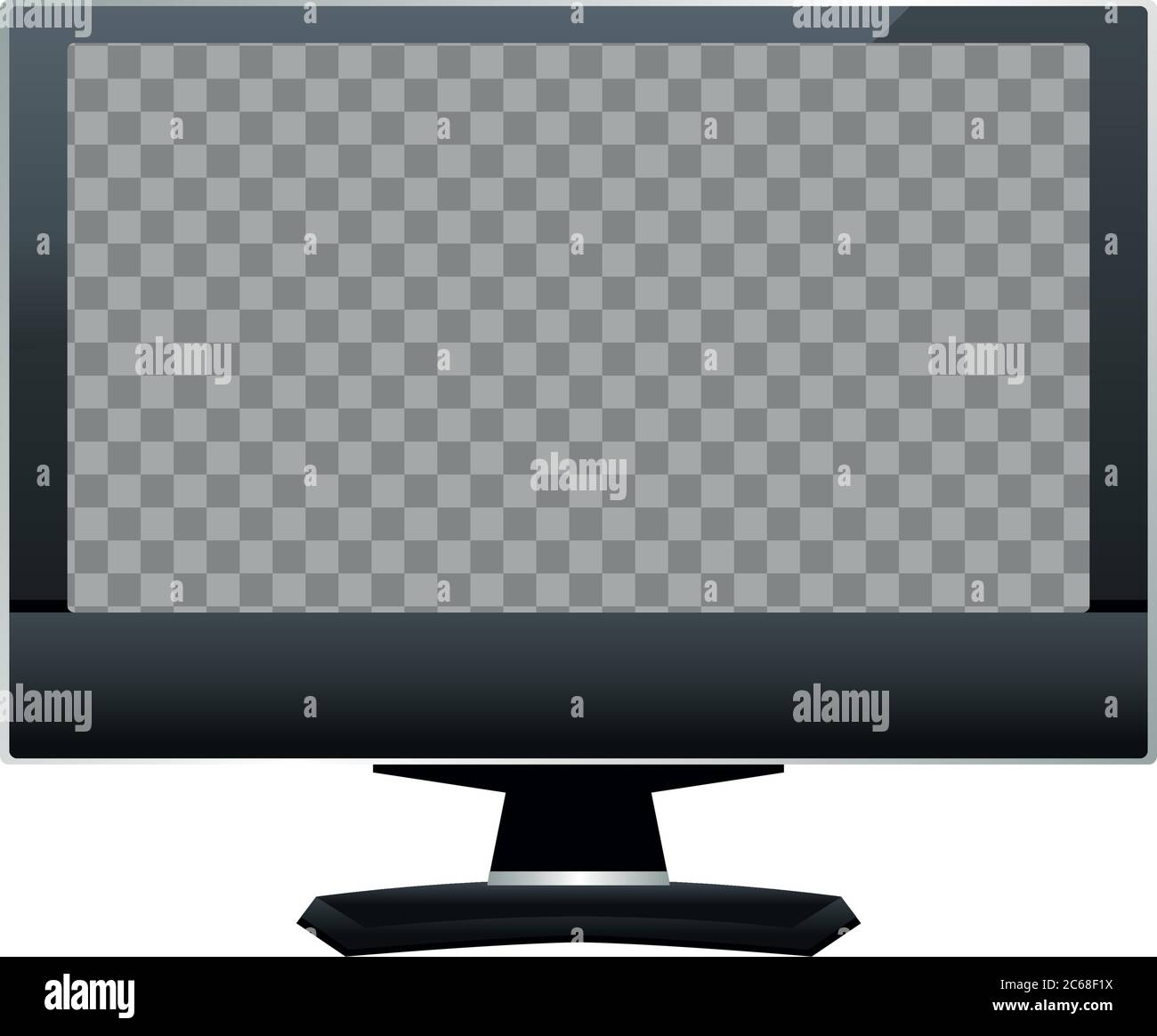 desktop computer monitor device digital vector illustration design ...