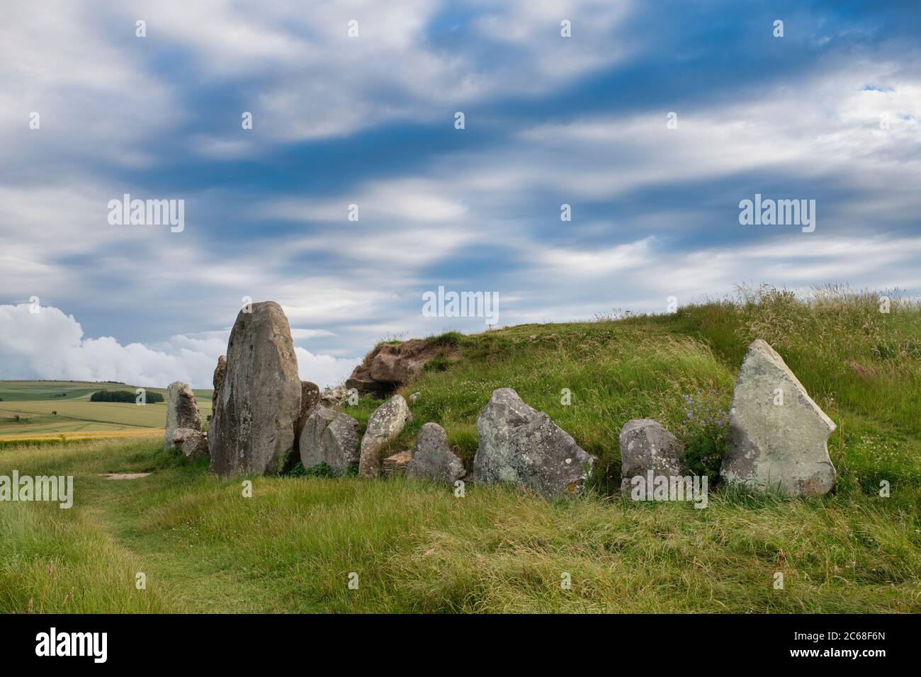 West Kennet Long Barrow. Neolithic chambered tomb. Avebury , Wiltshire ...