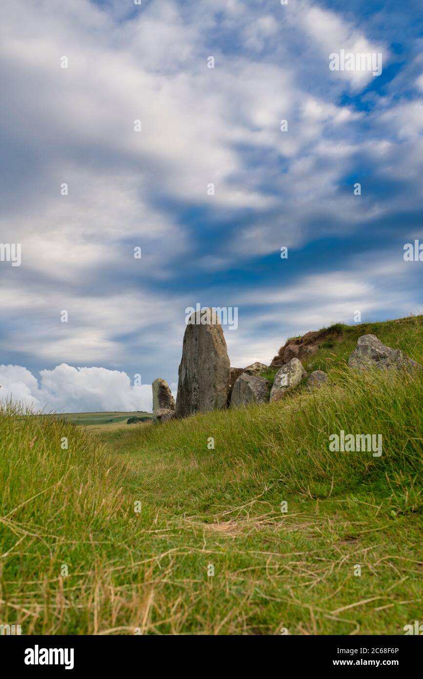 West Kennet Long Barrow. Neolithic chambered tomb. Avebury , Wiltshire ...