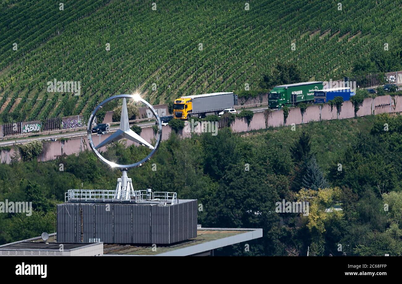 Stuttgart, Germany. 07th July, 2020. The Mercedes star can be seen on a ...