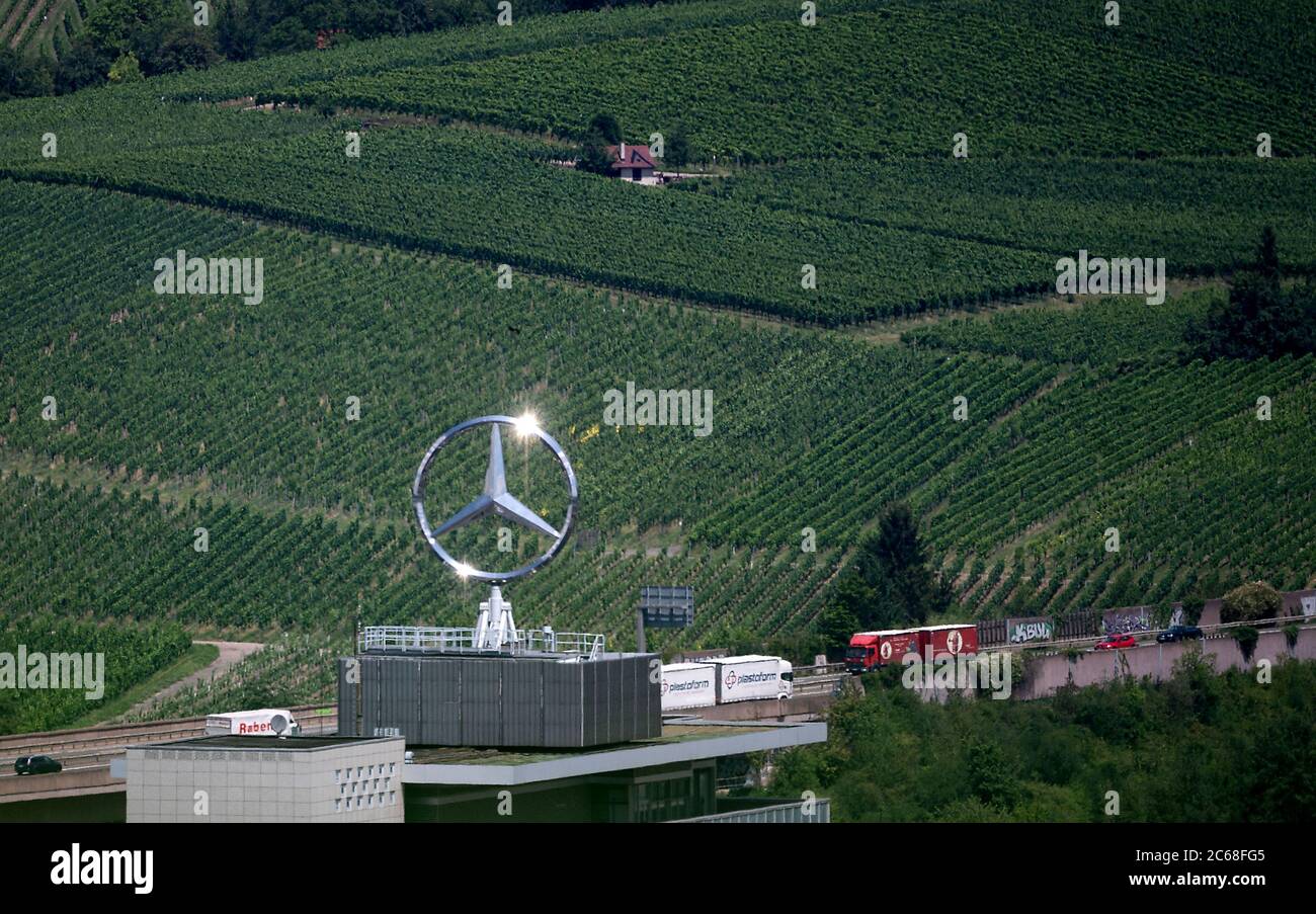 Stuttgart, Germany. 07th July, 2020. The Mercedes star can be seen on a ...