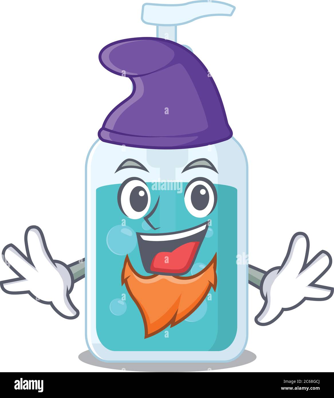 An adorable cartoon design of hand sanitizer as an Elf fairytale ...