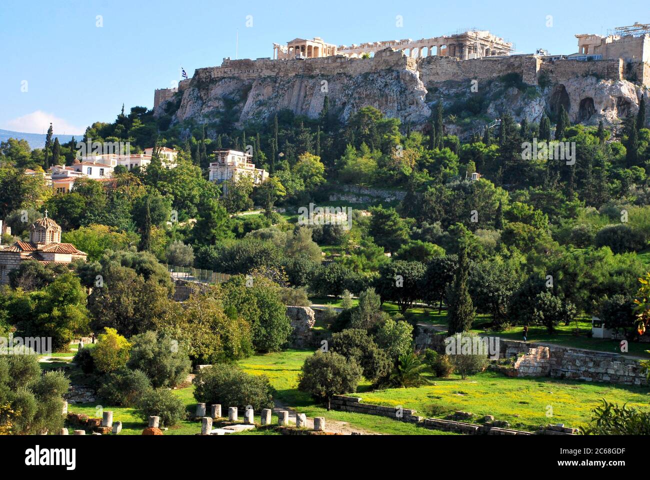 Scene at the Acropolis of Athens in Greece Stock Photo - Alamy