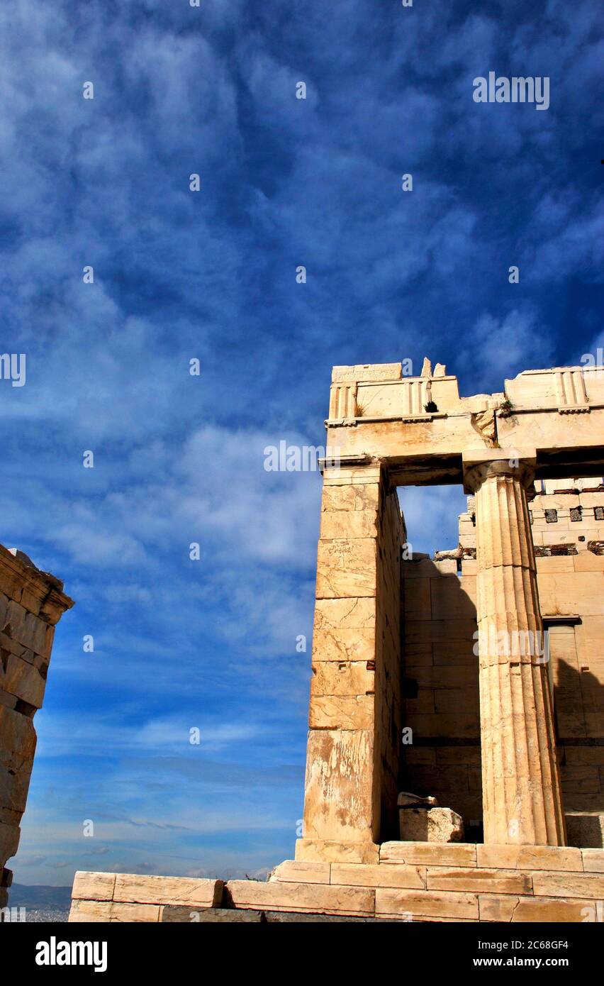 Scene at the Acropolis of Athens in Greece Stock Photo - Alamy