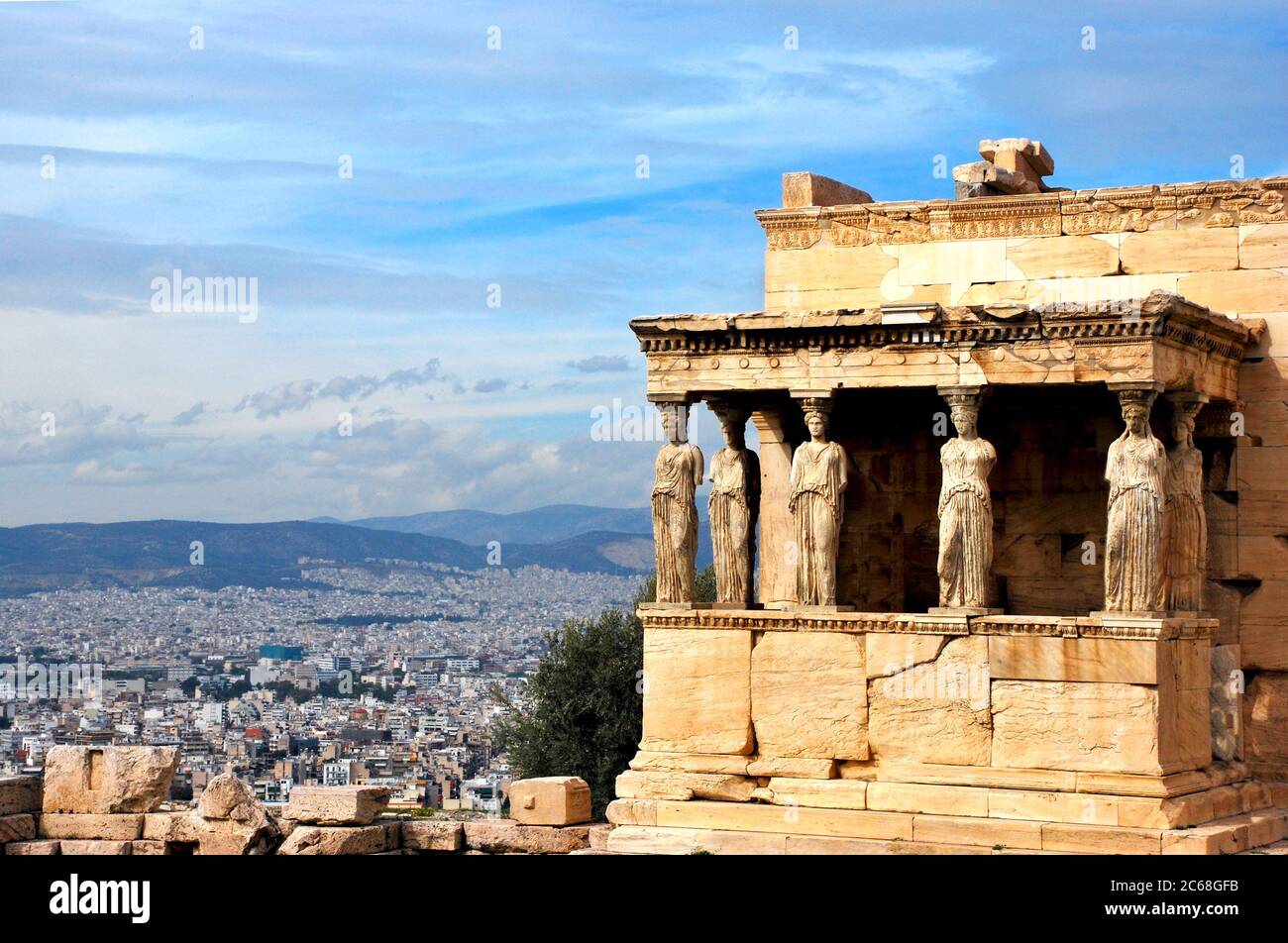 Scene at the Acropolis of Athens in Greece Stock Photo - Alamy