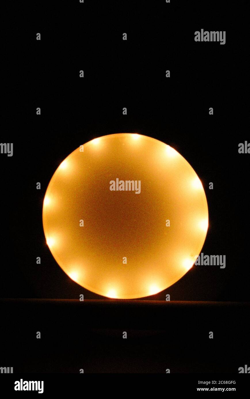 Round Bathroom LED Light Stock Photo - Alamy