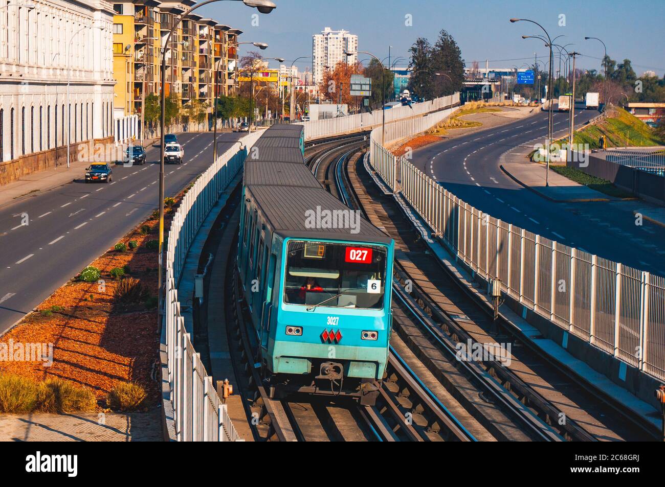 Santiago, Chile - July 2015: A Metro de Santiago train at Line 2 Stock ...