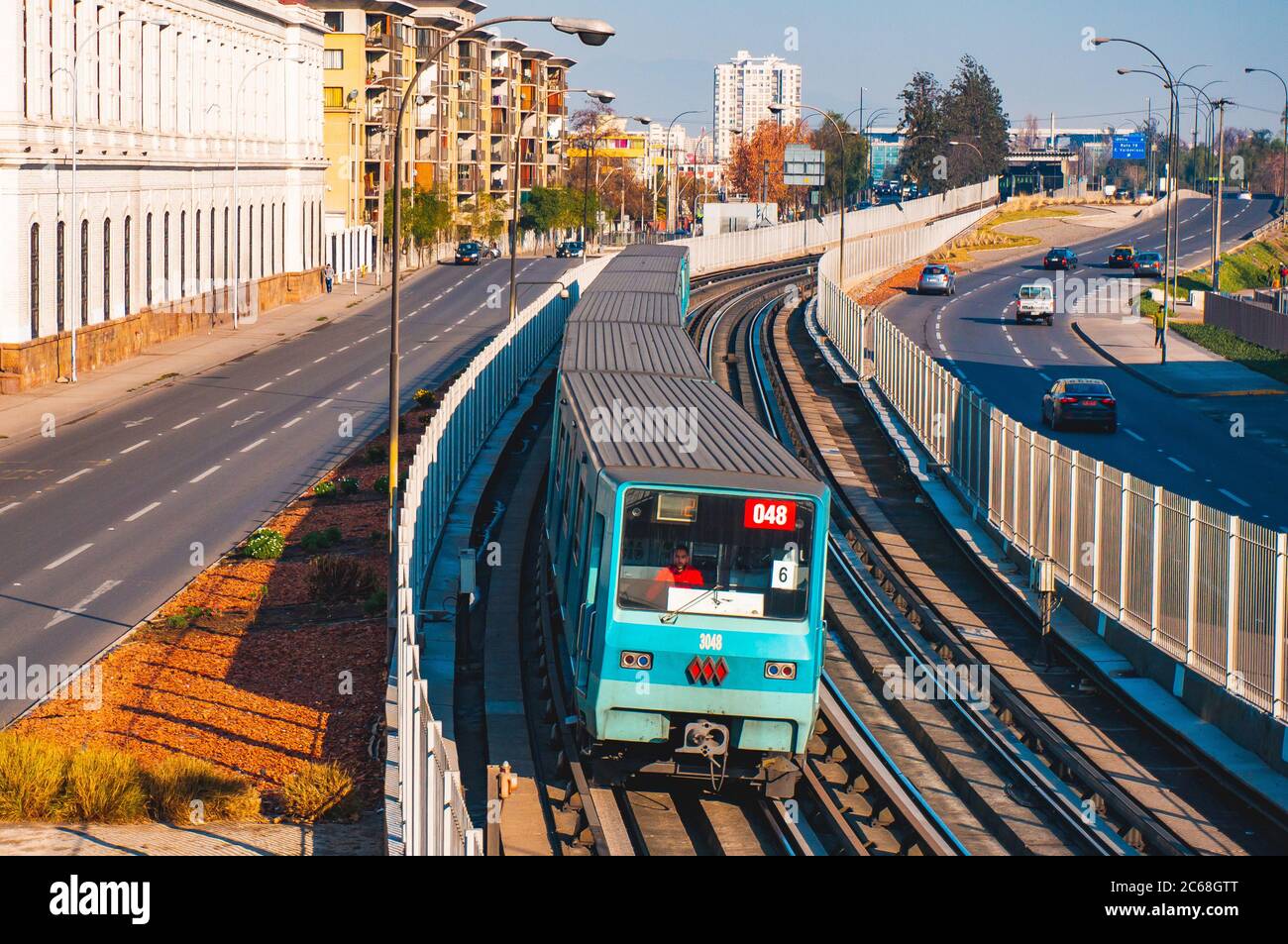 Santiago, Chile - July 2015: A Metro de Santiago train at Line 2 Stock ...