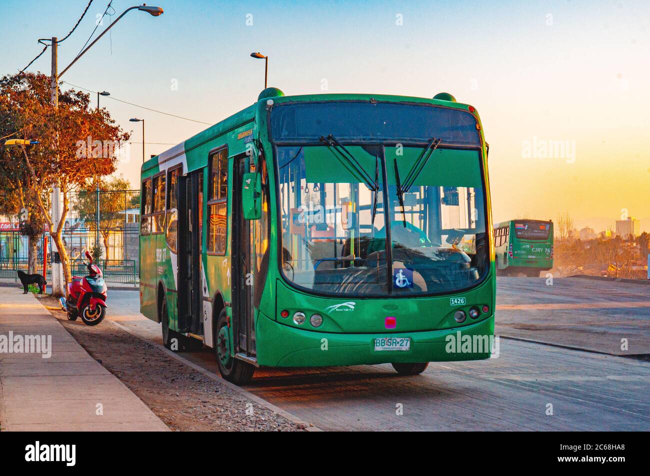 Santiago, Chile - July 2015: A Transantiago / Red Movilidad bus in ...