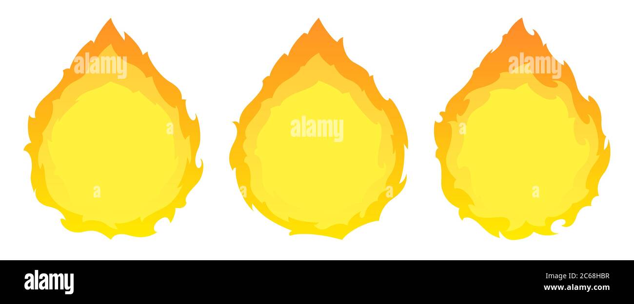 Round fire frames Stock Vector Image & Art - Alamy