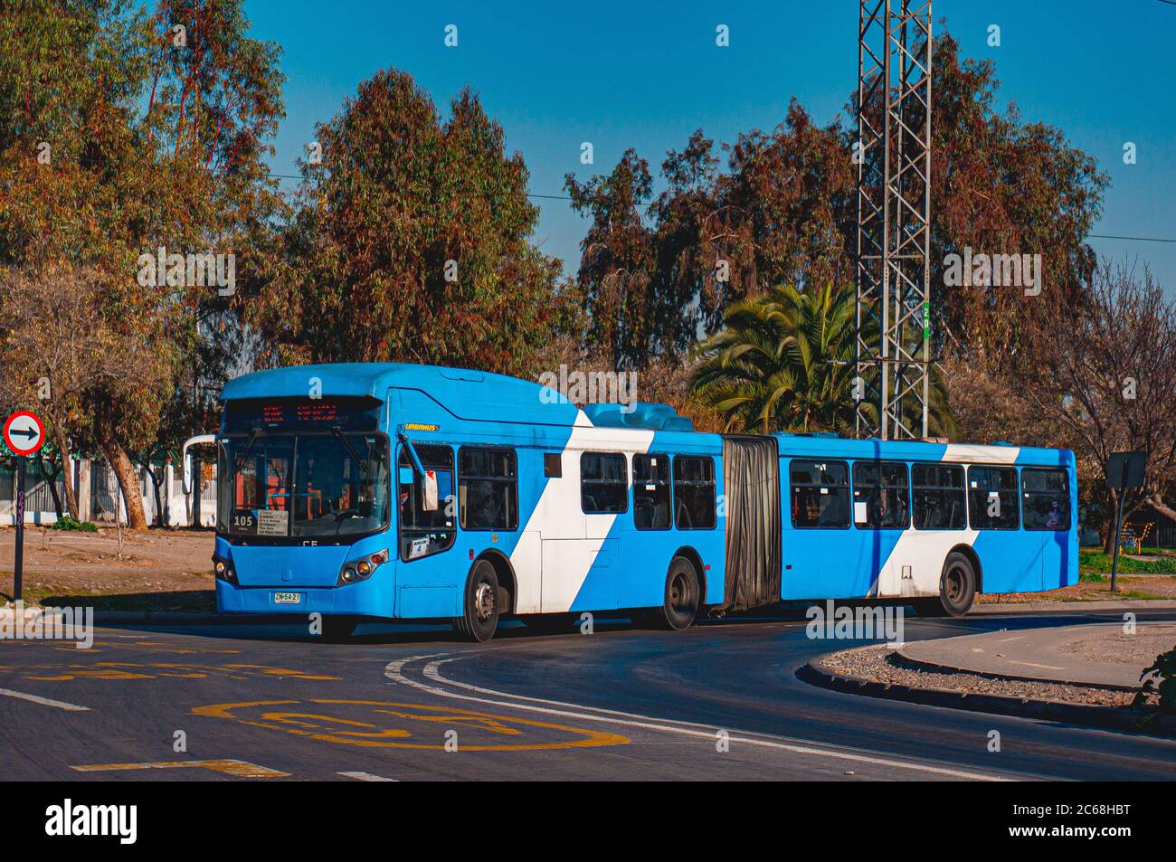 Santiago, Chile - July 2015: A Transantiago / Red Movilidad bus in ...