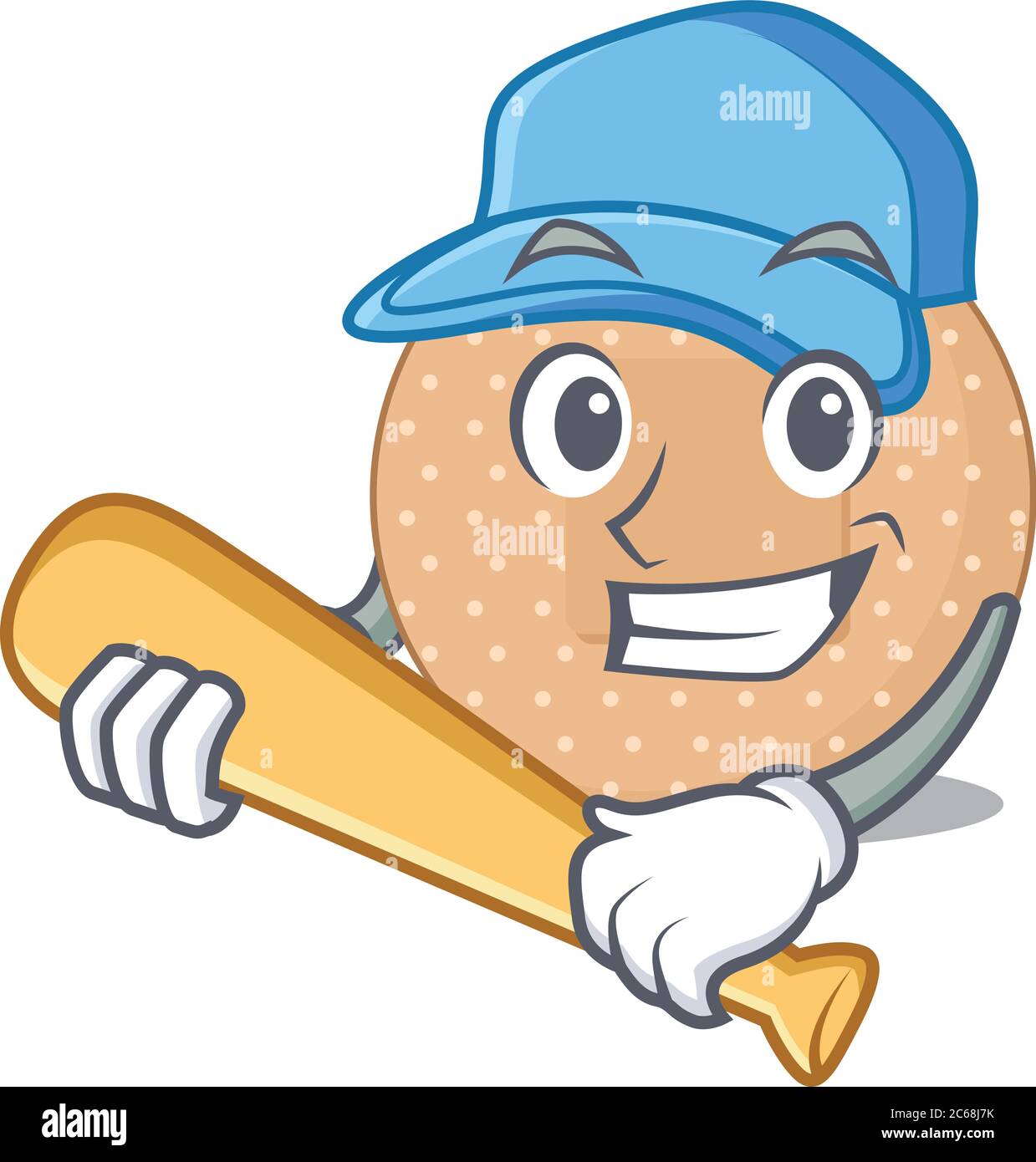 Cool rounded bandage caricature picture design playing baseball Stock ...