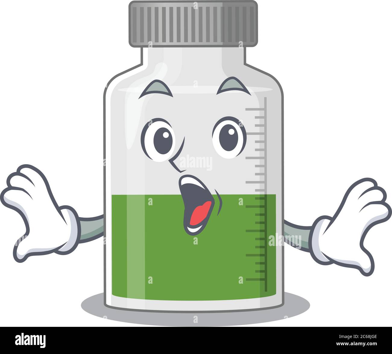 Vitamin syrup mascot design concept having a surprised gesture Stock ...