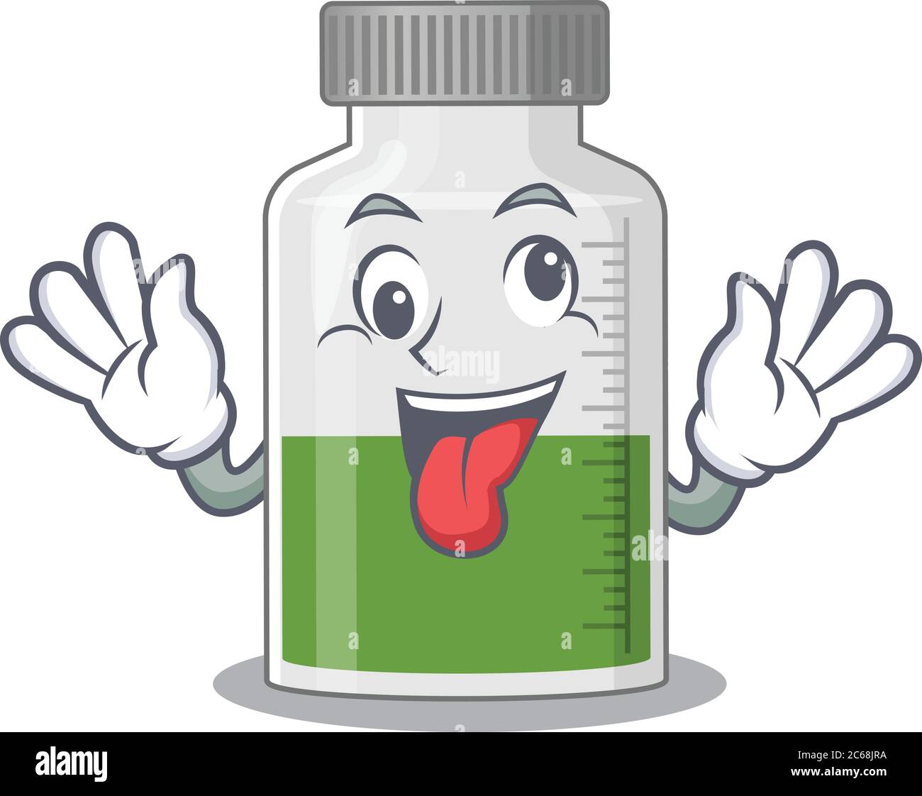 A mascot design of vitamin syrup having a funny crazy face Stock Vector ...