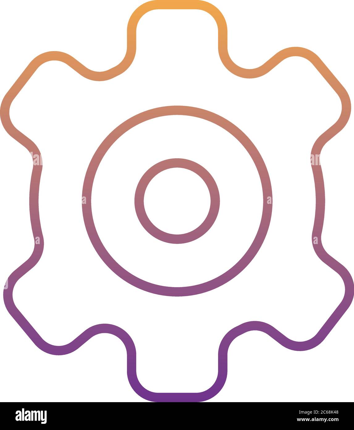 gear machine work gradient line style icon vector illustration design ...